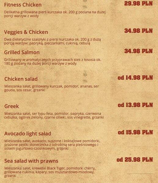 Carta de 7 Street - Bar & Grill - Warszawa Wawer, Varsovia