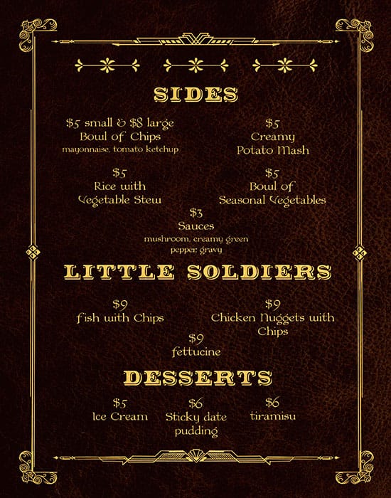 Menu at Oakleigh-Carnegie Rsl restaurant, Oakleigh