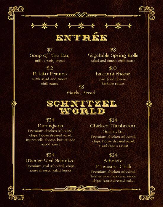 Menu at Oakleigh-Carnegie Rsl restaurant, Oakleigh