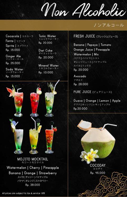 Menu at Sama-Sama Restaurant, Kuta Selatan