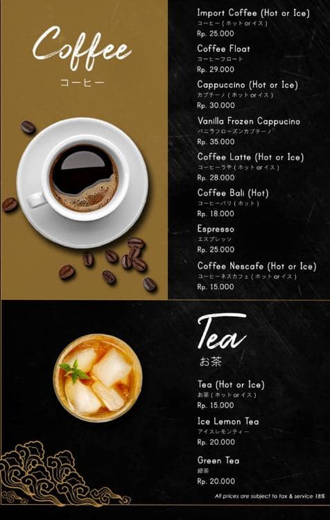 Menu at Sama-Sama Restaurant, Kuta Selatan