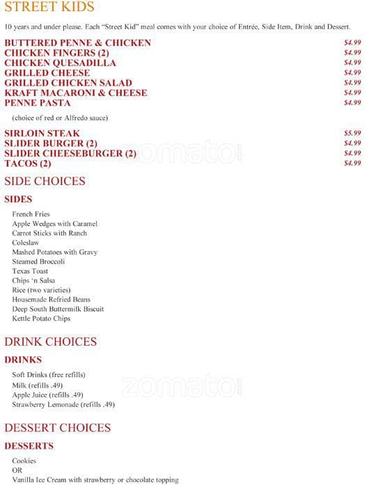 Menu at 54th Street Restaurant & Drafthouse- City Base, San Antonio, S ...
