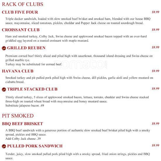 Menu at 54th Street Scratch Grill & Bar-Richland Hills, San Antonio ...