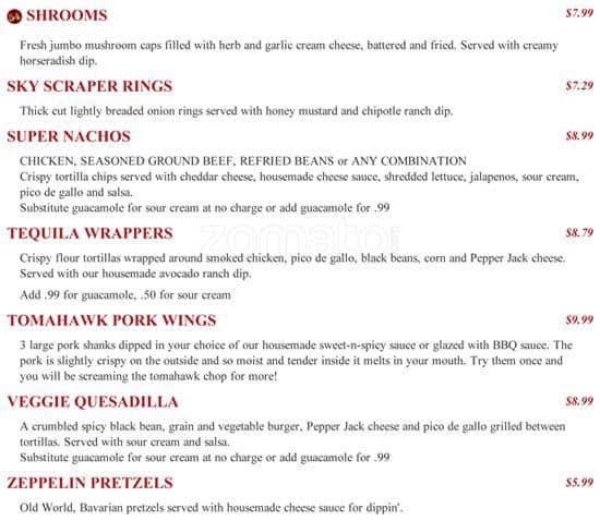 Menu at 54th Street Restaurant & Drafthouse- City Base, San Antonio, S ...