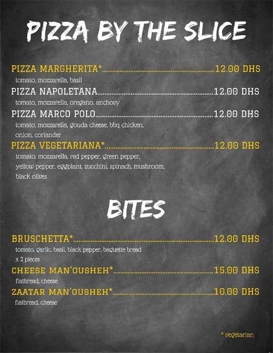 Zyara Pizza Menu, Menu for Zyara Pizza, Jumeirah Lake Towers (JLT ...
