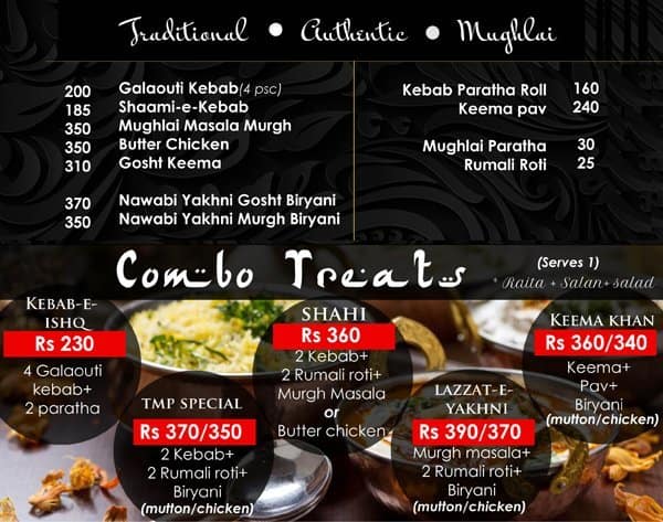 Menu at Mugh-Al-Palace, Gurugram