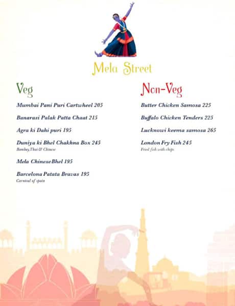 Menu at The Great Indian Mela, Gurugram, 4th Floor