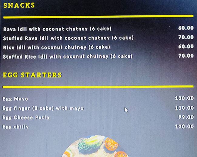 Menu of Food Art, Malad West, Mumbai