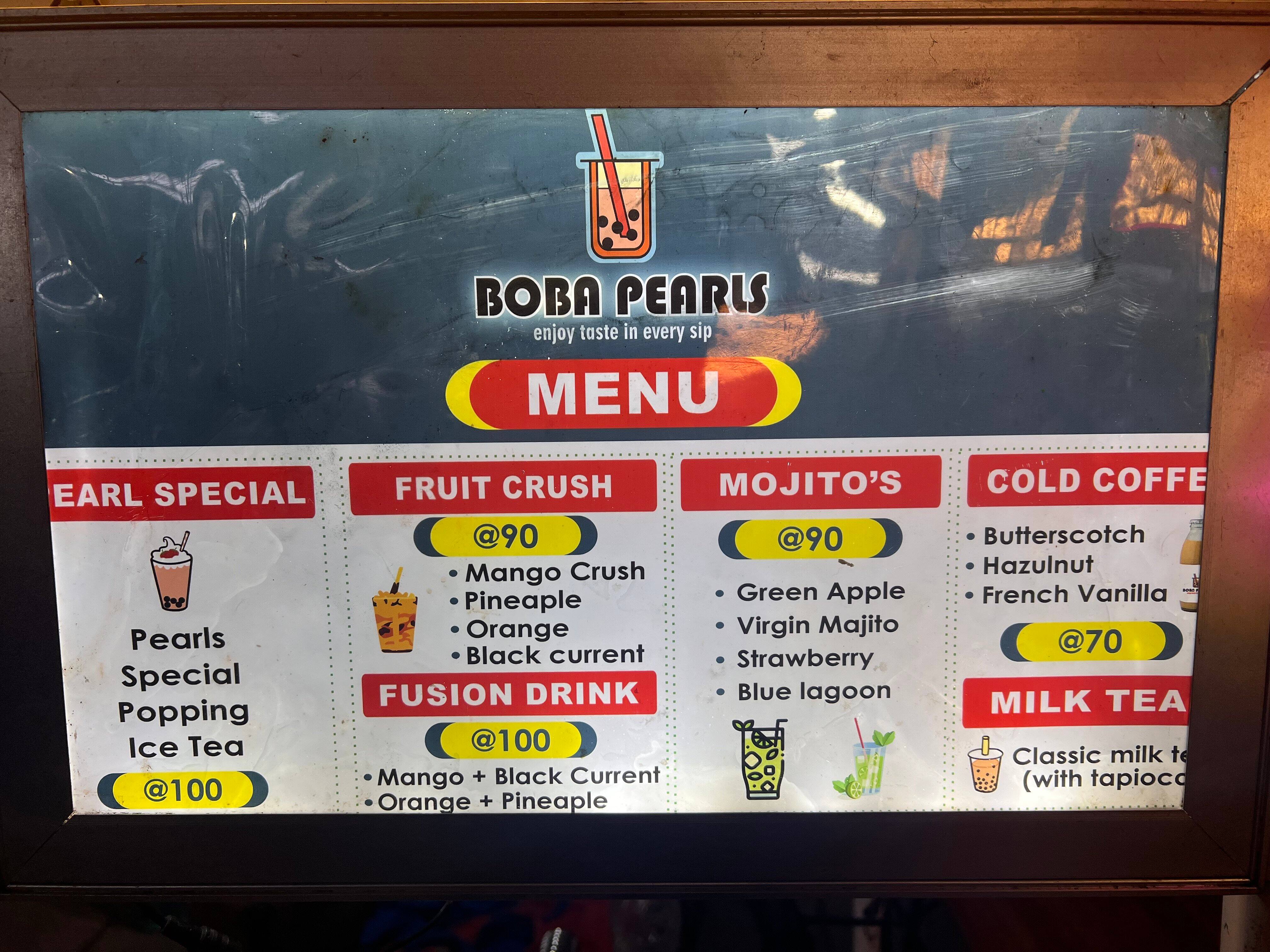 Menu of Boba Pearls, Sector 10, Dwarka, New Delhi