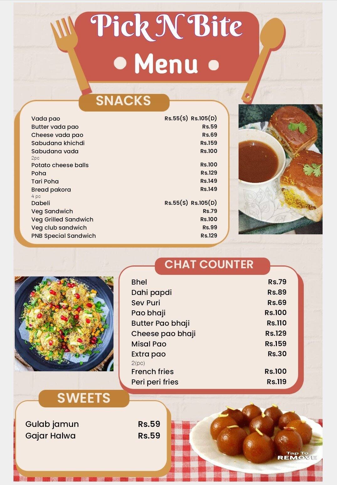 Menu of Pick N Bite, Tolichowki, Hyderabad