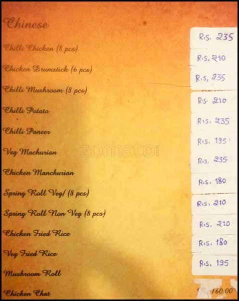 Menu at Moti Mahal Dx, Delhi, 17