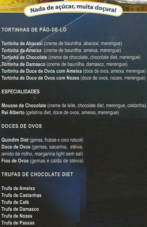 Menu em Doces Pelotenses sobremesas, Porto Alegre, R. Quintino Bocaiúva