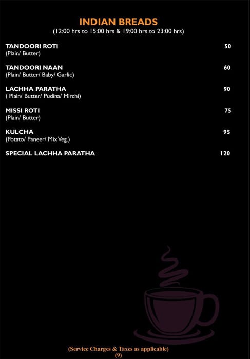 Menu at Cafe -65 ( Hotel India ), Varanasi, Mint Rd