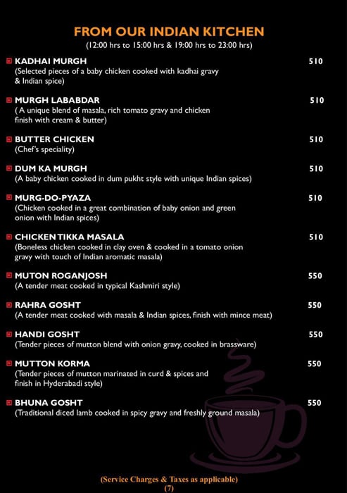 Menu at Cafe -65 ( Hotel India ), Varanasi, Mint Rd