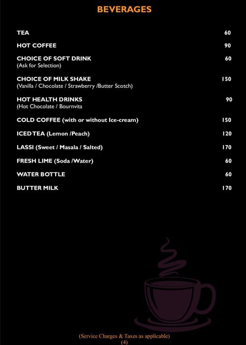 Menu at Cafe -65 ( Hotel India ), Varanasi, Mint Rd