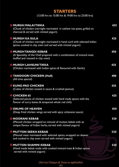 Menu at Cafe -65 ( Hotel India ), Varanasi, Mint Rd