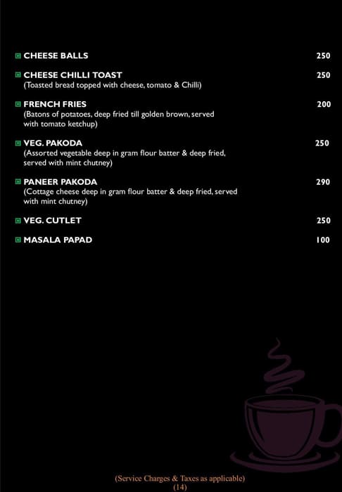 Menu at Cafe -65 ( Hotel India ), Varanasi, Mint Rd