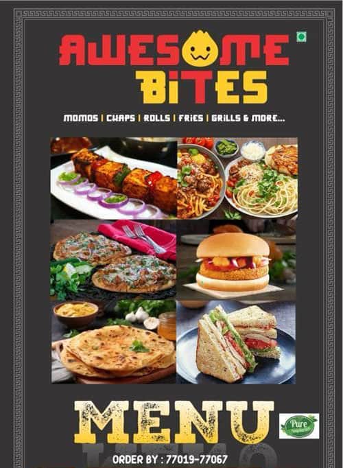Menu of Awesome Bites, Rohini, New Delhi