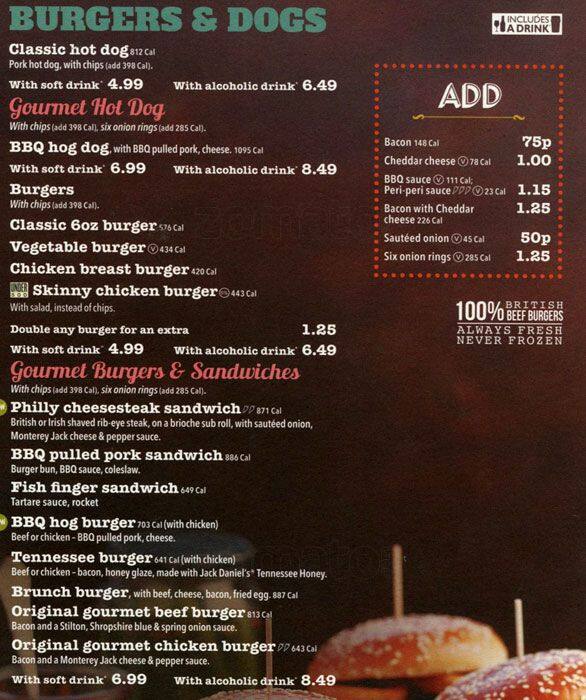 Menu at The Green Man pub & bar, London, 1 Poultry