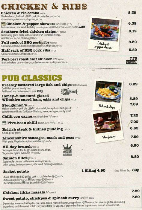 Menu at The Green Man pub & bar, London, 1 Poultry