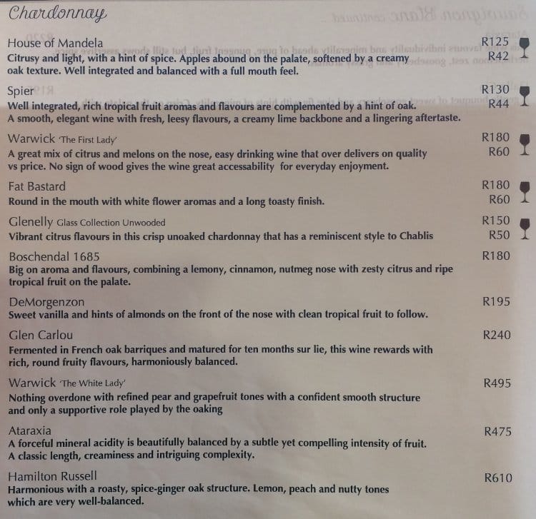 Menu at BELLAGIO restaurant, Sandton, UNIT 1