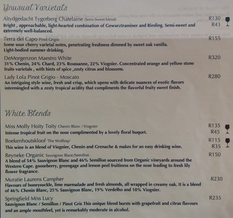 Menu at BELLAGIO restaurant, Sandton, UNIT 1