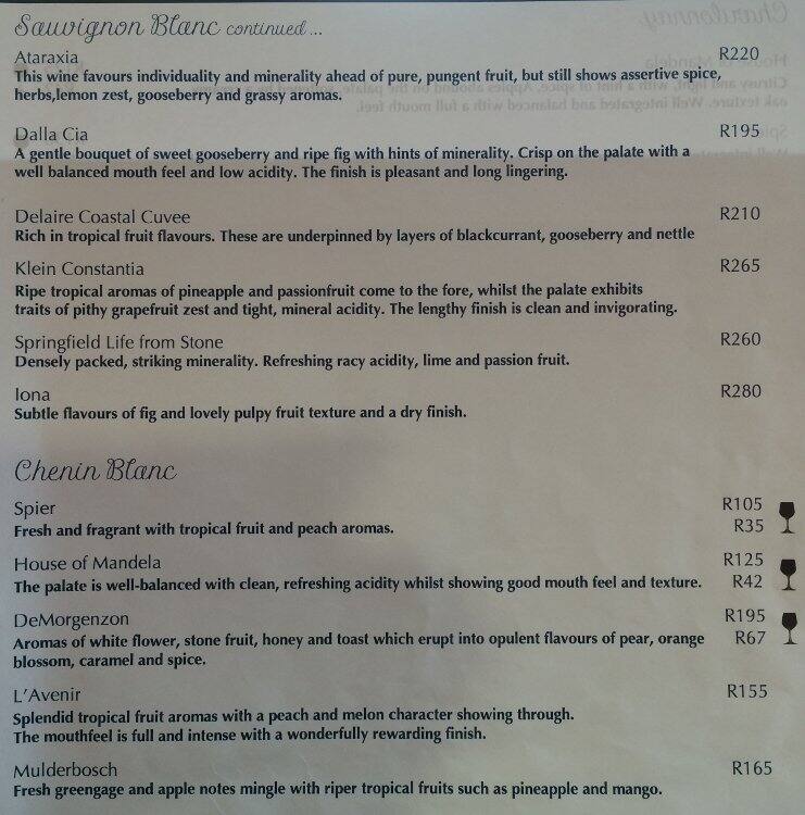 Menu at BELLAGIO restaurant, Sandton, UNIT 1