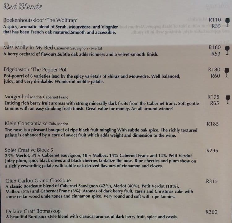 Menu at BELLAGIO restaurant, Sandton, UNIT 1