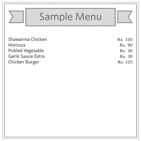 Menu of Arabian Hut, Express Avenue Mall, Royapettah, Chennai