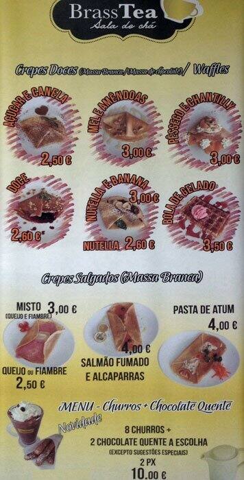 Menu at Bar Mar, Setúbal Municipality