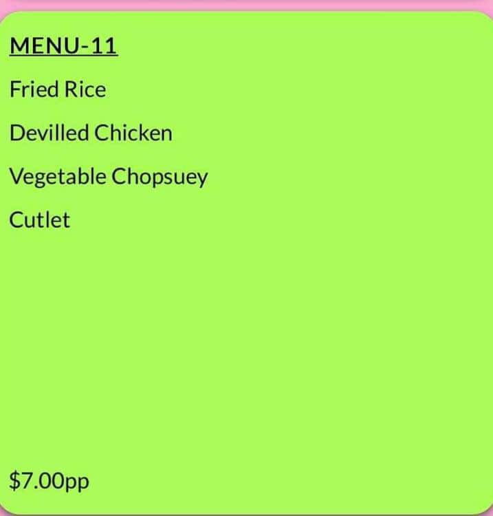 Menu at P and D Foods restaurant, Dandenong North, 112 Carlton Rd