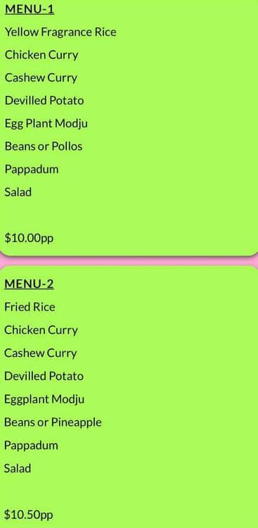 Menu at P and D Foods restaurant, Dandenong North, 112 Carlton Rd