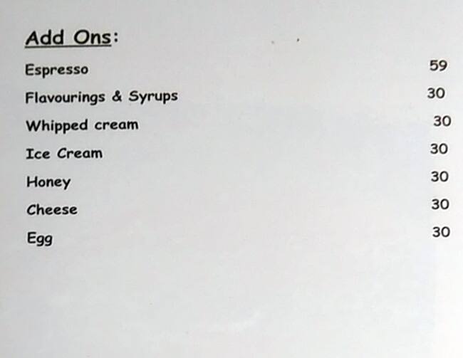 Menu at Loca Moca Cafe, Bengaluru, XJV8+XJP