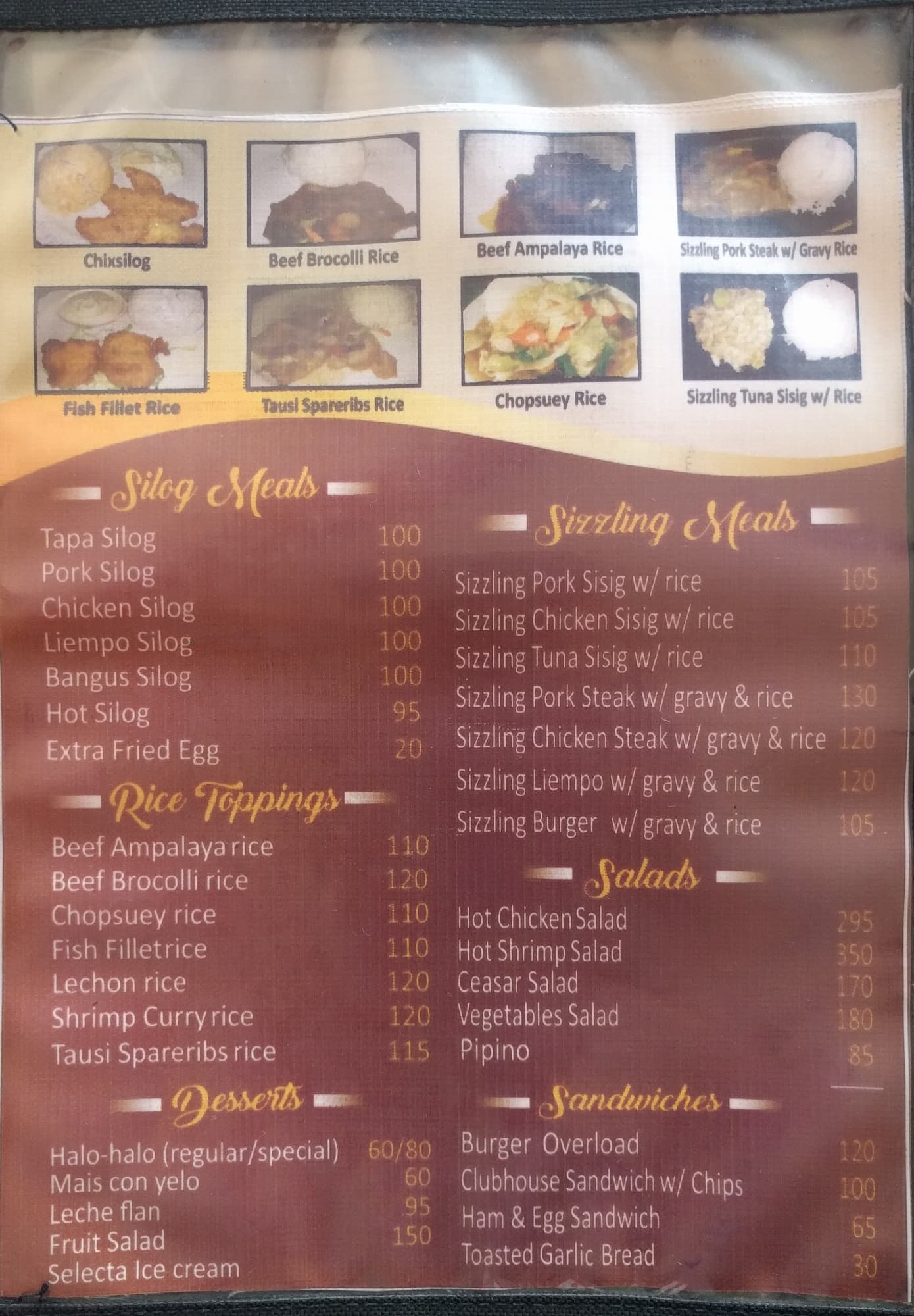 Menu at Ciudad De Valenzuela Restaurant, Valenzuela