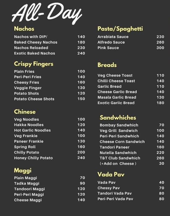 Menu of Taste & Traditions, Tonk Road, Jaipur