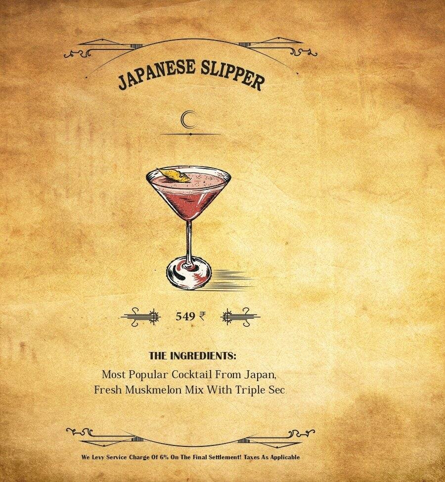 Menu at Yoi Toki, Indore