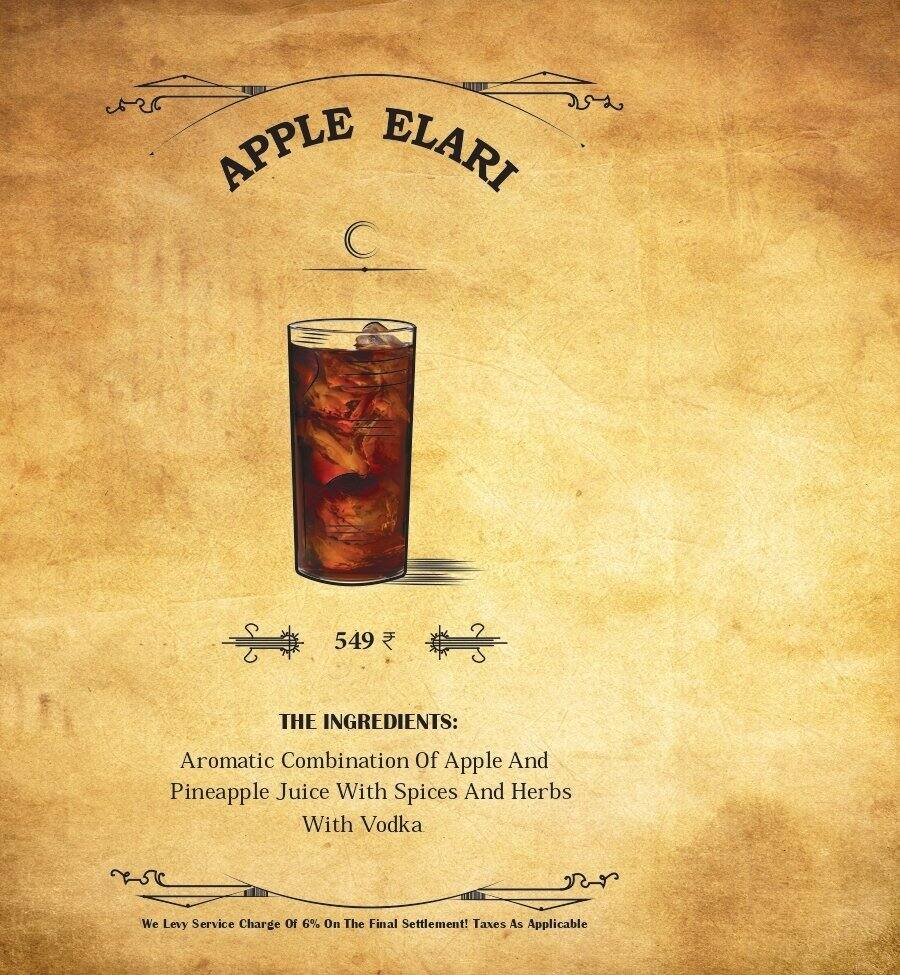 Menu at Yoi Toki, Indore