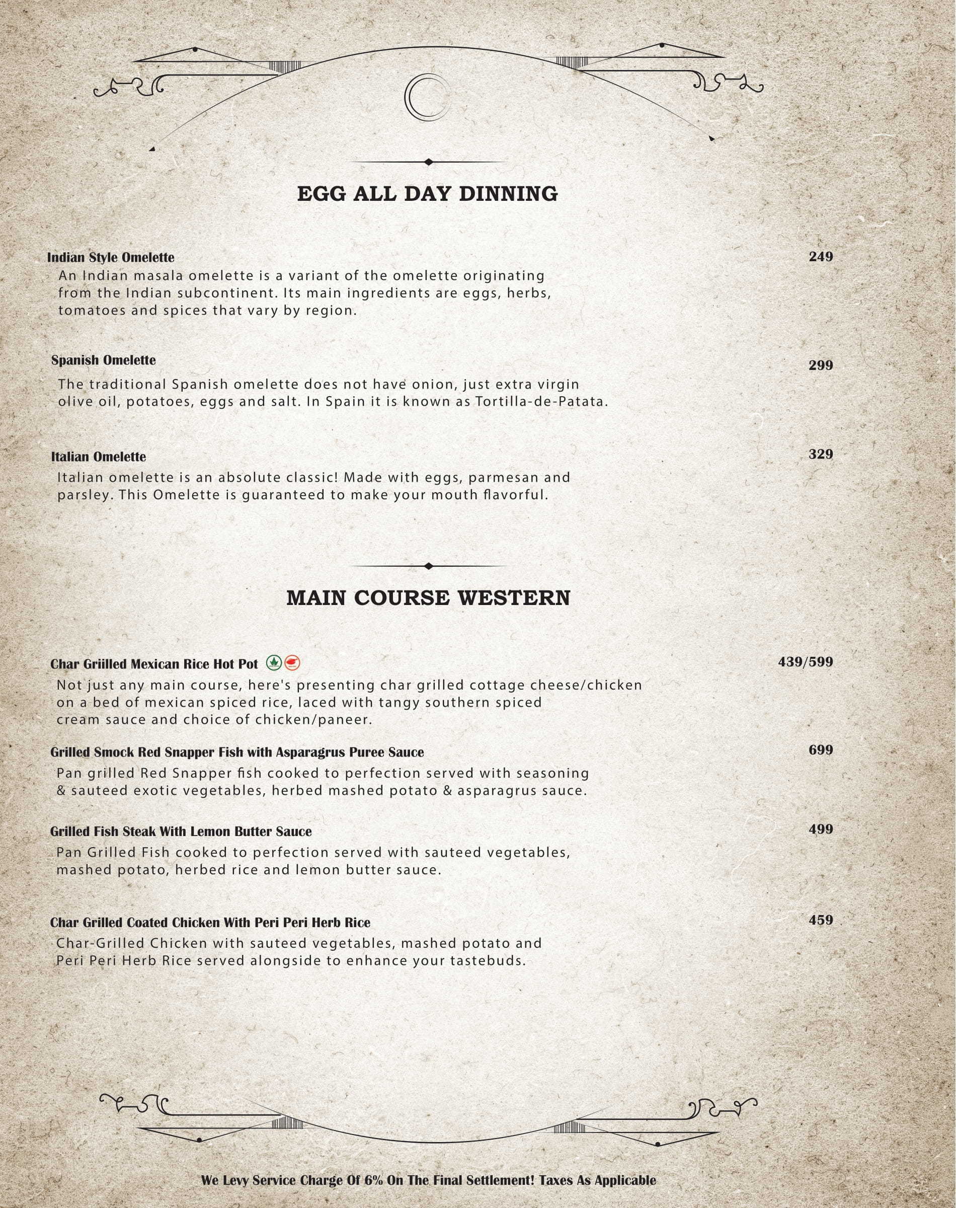 Menu at Yoi Toki, Indore