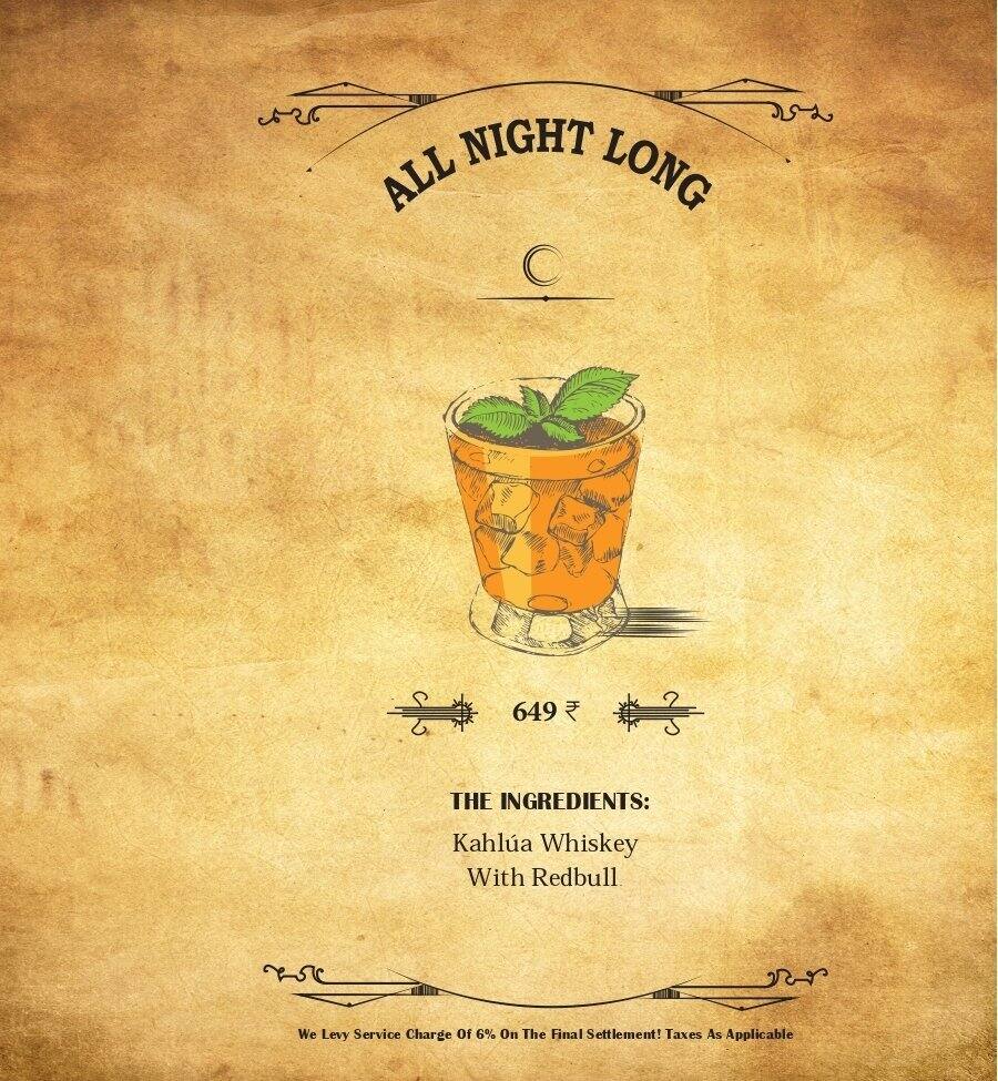 Menu at Yoi Toki, Indore