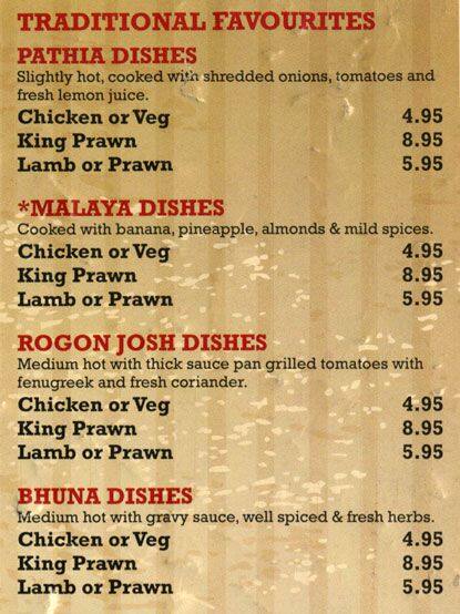 Menu at Rajasthan restaurant, Bexleyheath, 280 Broadway