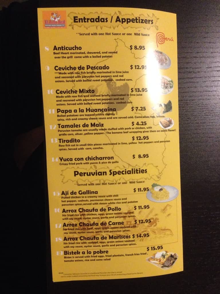 El Pollo Real Restaurant Menu, Menu for El Pollo Real Restaurant ...