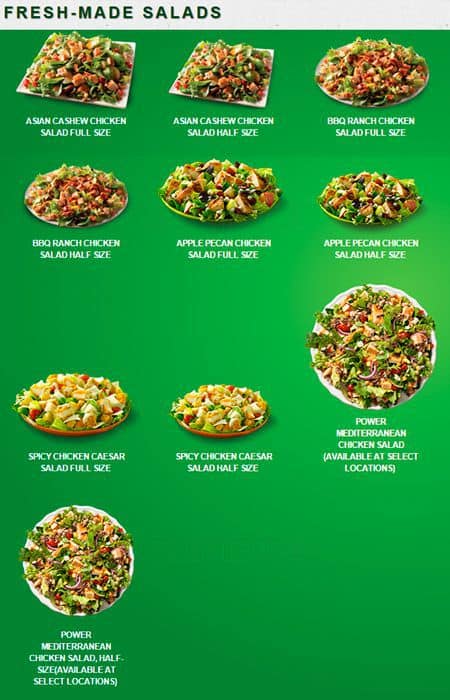 Menu at Wendy's fast food, San Diego, Convoy St