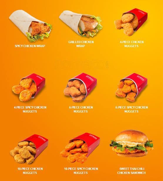 Menu at Wendy's fast food, San Diego, Convoy St