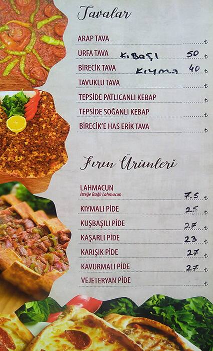 Menu at KEBAPÇI MEMET, Istanbul