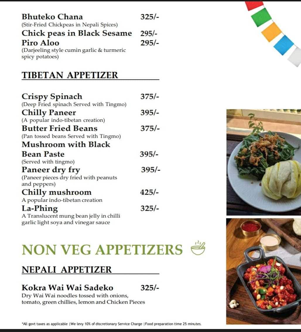 Menu of Yeti The Himalayan Kitchen, Rajpur, Dehradun