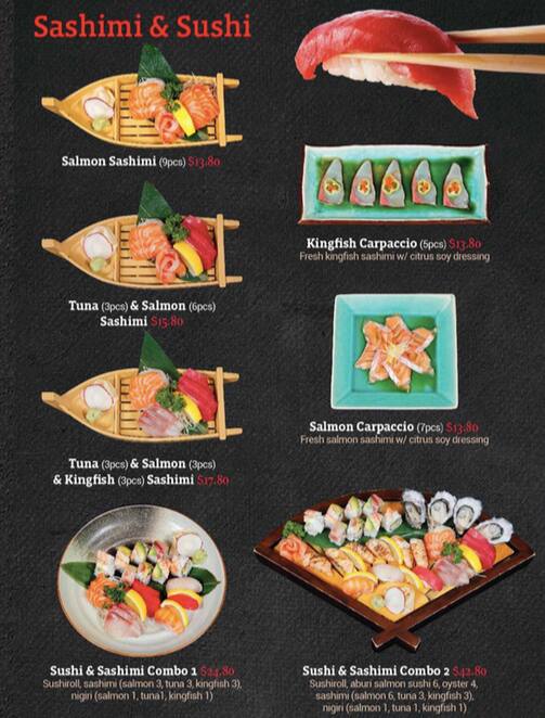 Menu at Moim Japanese Kitchen restaurant, Kirrawee