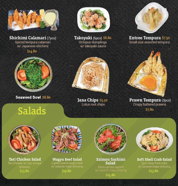 Menu at Moim Japanese Kitchen restaurant, Kirrawee