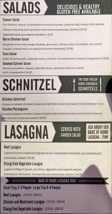 Menu at Feed Jetty Road cafe, Glenelg