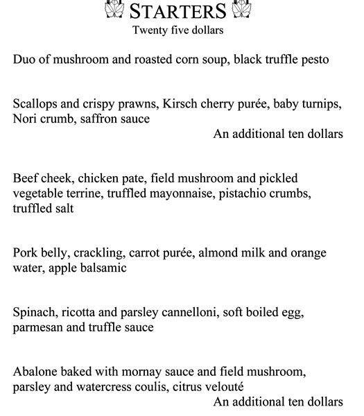 Friends Restaurant Menu, Menu for Friends Restaurant, East Perth, Perth ...