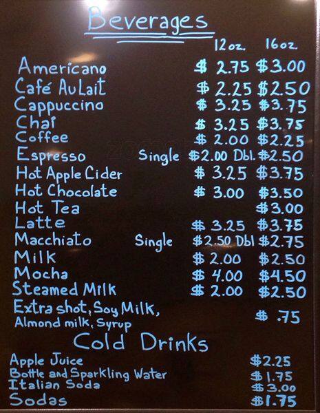 Chestnut Bakery Menu, Menu for Chestnut Bakery, Marina/Presidio, San ...